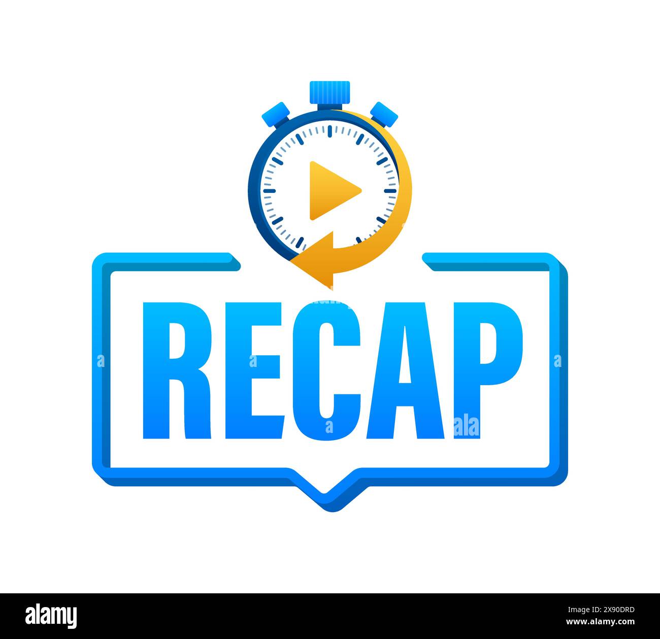 Recap, video play button replay. Watching on streaming. Vector stock ...