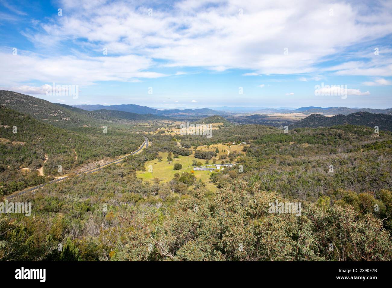 Moonbi lookout near Tamworth in New South Wales views across Cockburn ...
