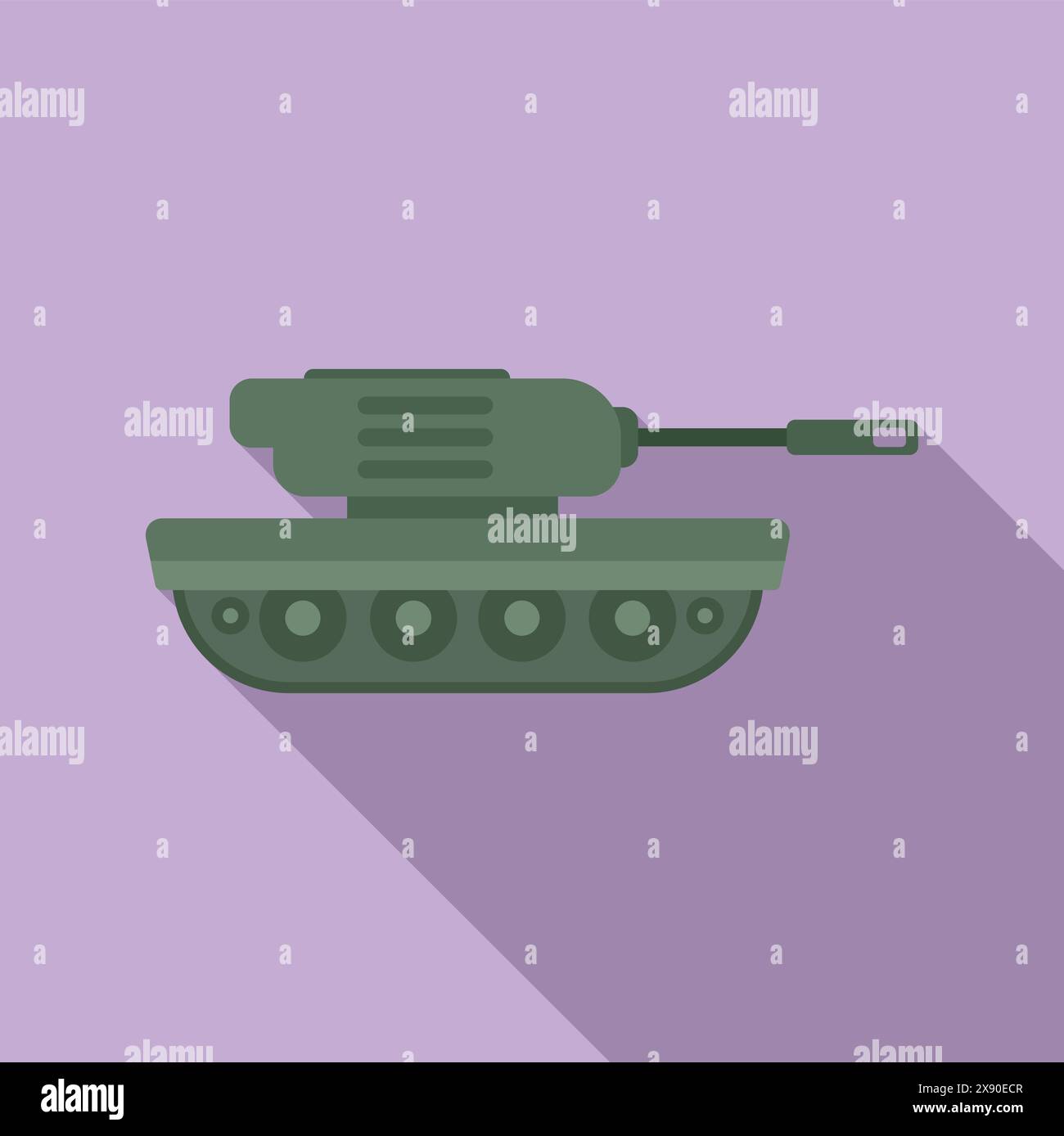 Cartoon military tank illustration with flat design, vector graphic ...