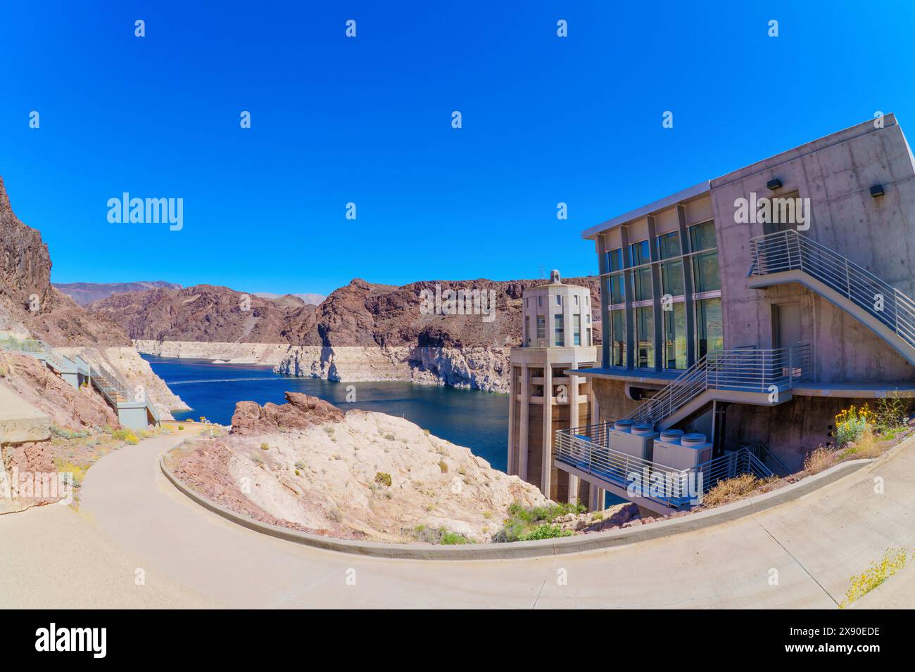 Spherical Panorama View of the The Hoover Dam Spillway House and the ...