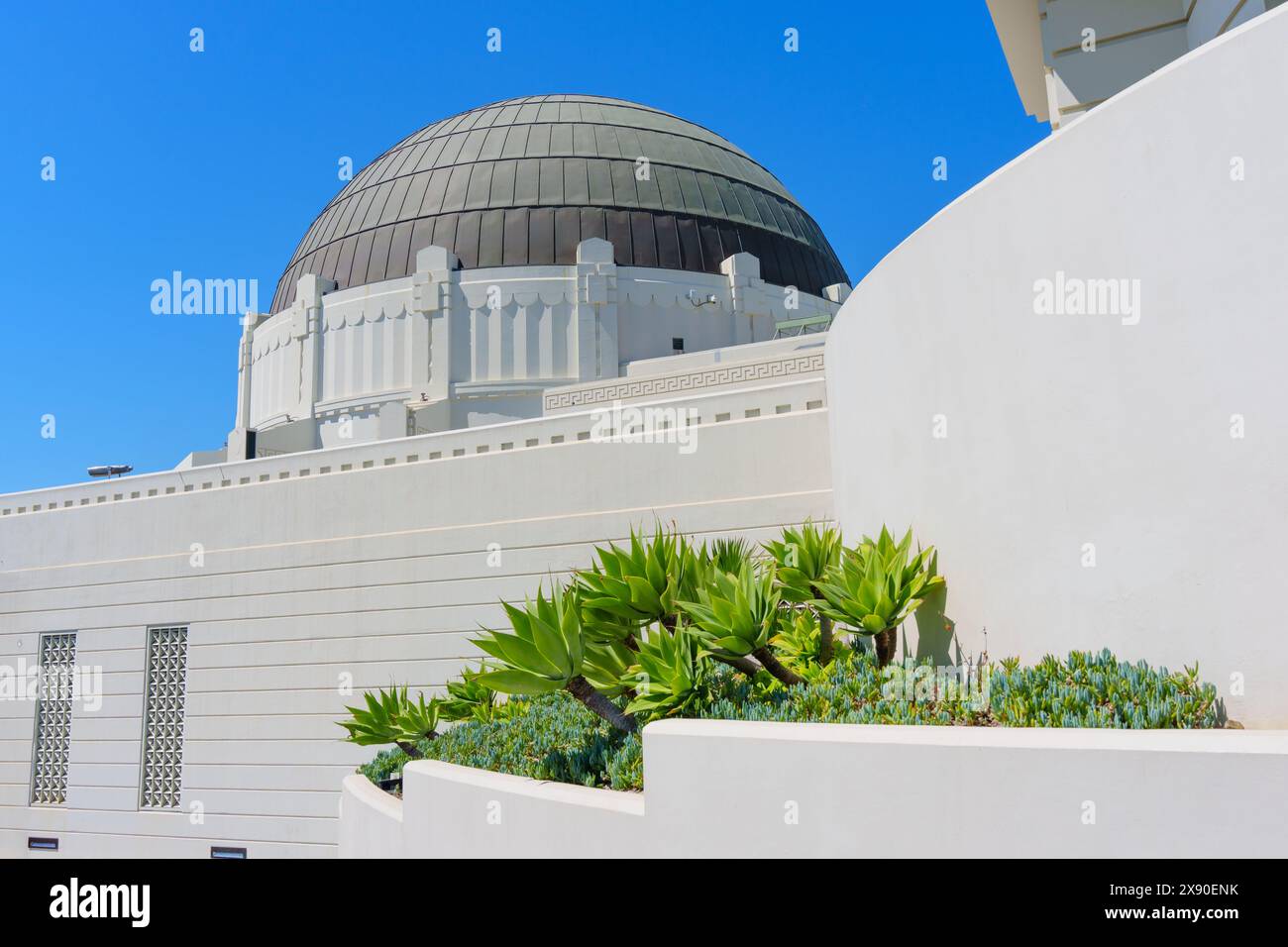 Detailed view of the white concrete structure of the iconic Griffith ...