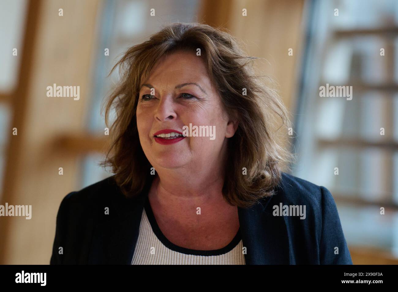 Edinburgh Scotland, UK 28 May 2024. Cabinet Secretary for Transport Fiona Hyslop MSP at the ...