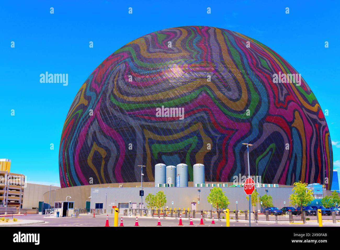 Las Vegas, Nevada - April 14, 2024: Close-up exterior view of the ...