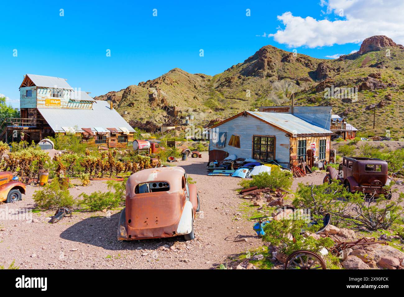 Nelson, Nevada - April 15, 2024: Abandoned gold mining town with ...