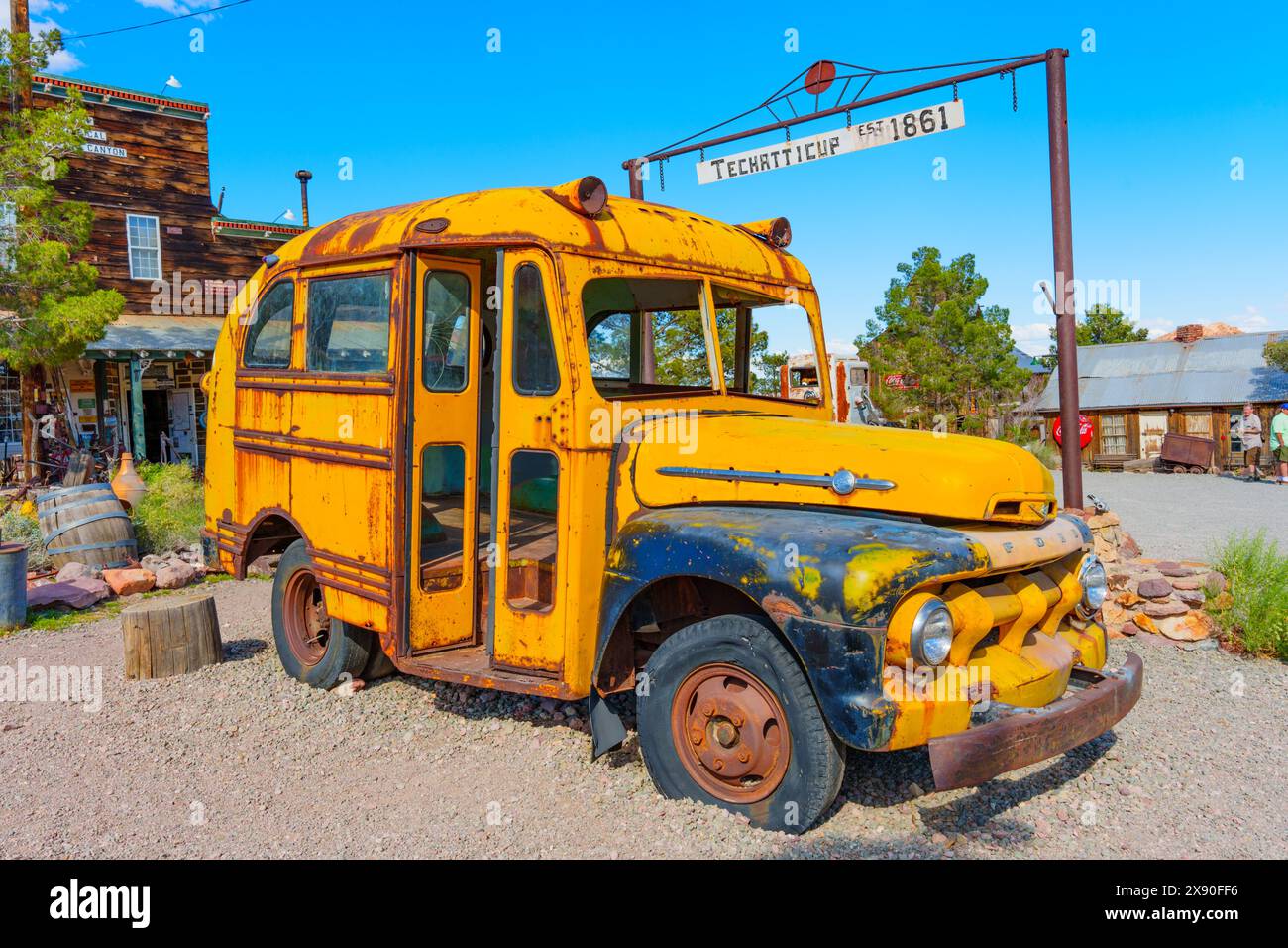 Nelson, Nevada - April 15, 2024: Close-up side view of a classic ...