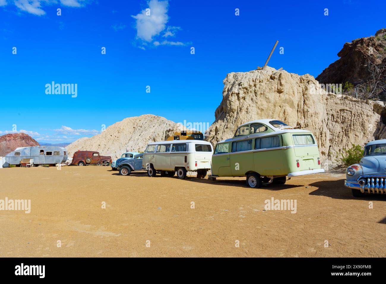 Nelson, Nevada - April 15, 2024: Selection of vintage abandoned cars ...