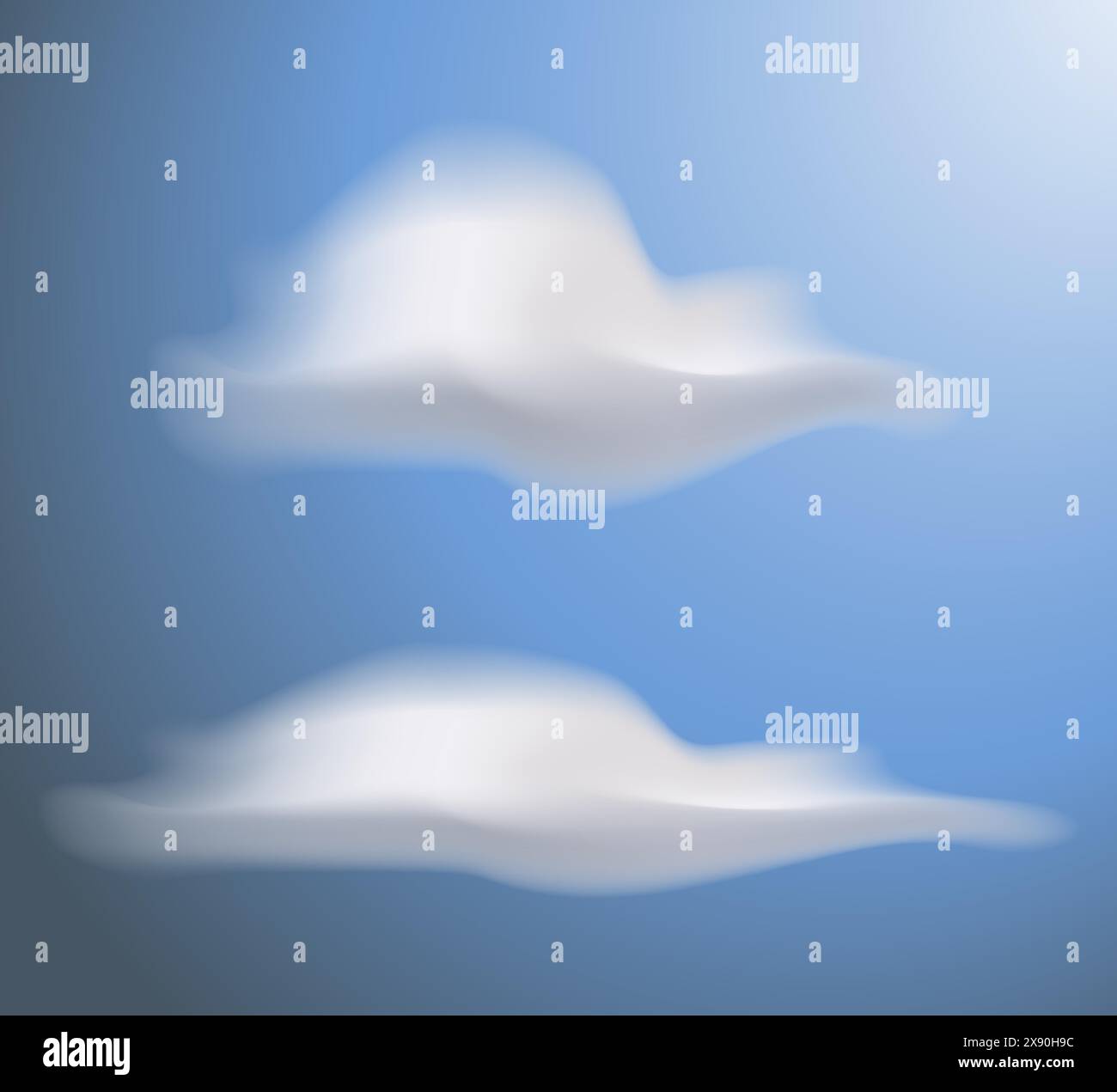 Gradient mesh clouds with blue sky banner Stock Vector Image & Art - Alamy