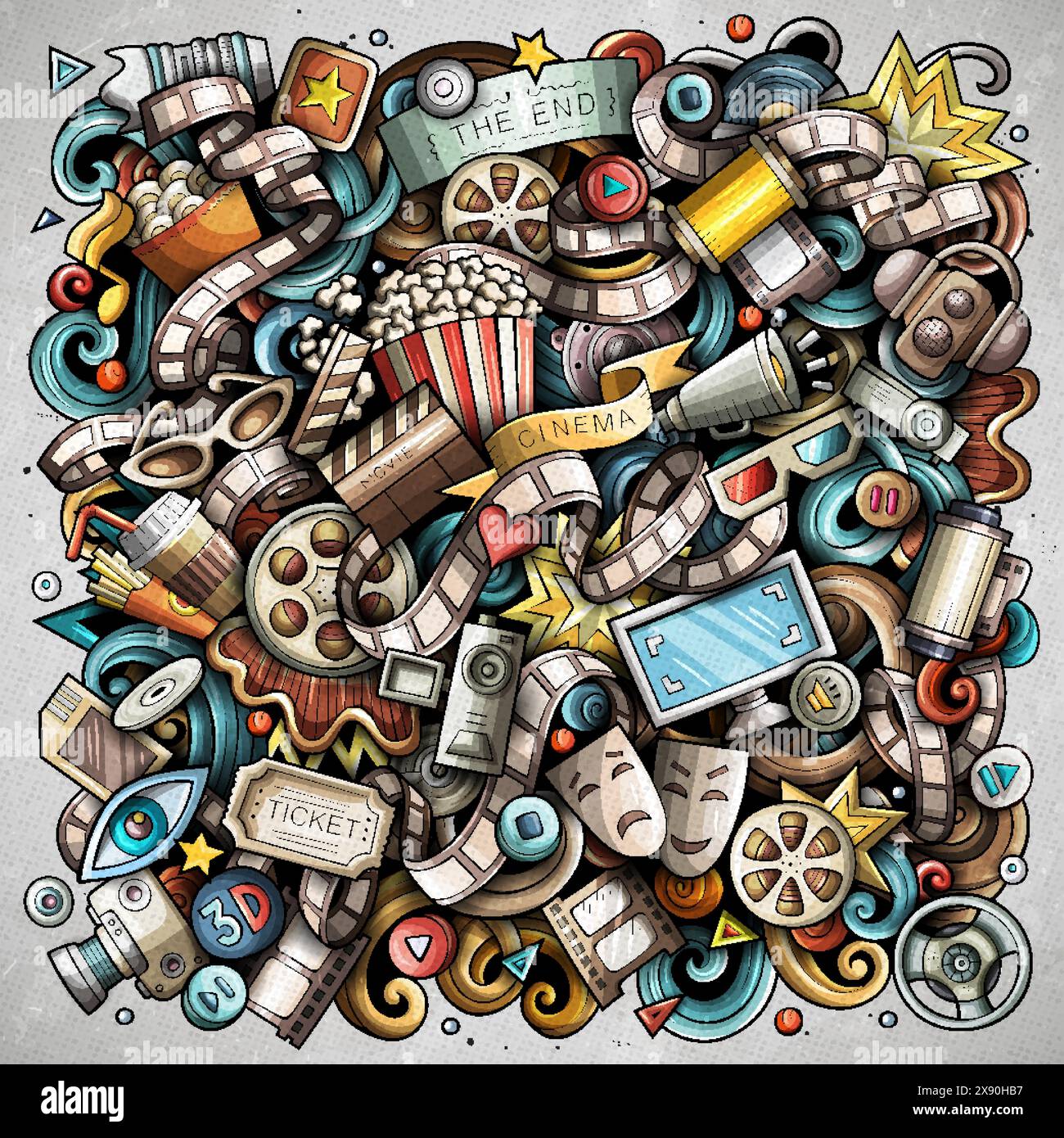 Movie lot Stock Vector Images - Alamy