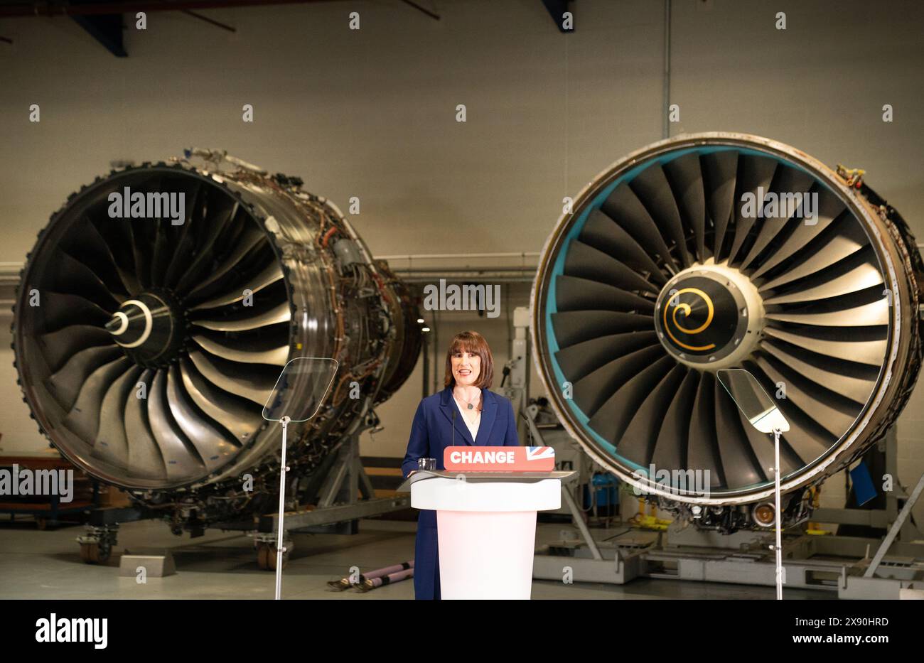 Shadow chancellor Rachel Reeves addresses an audience during a visit to ...