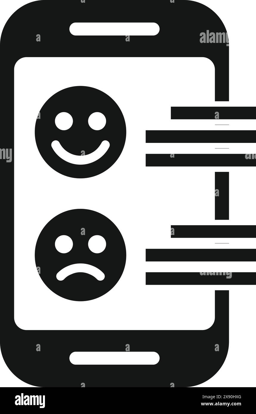 Smartphone mobile feedback concept icon with customer satisfaction ...