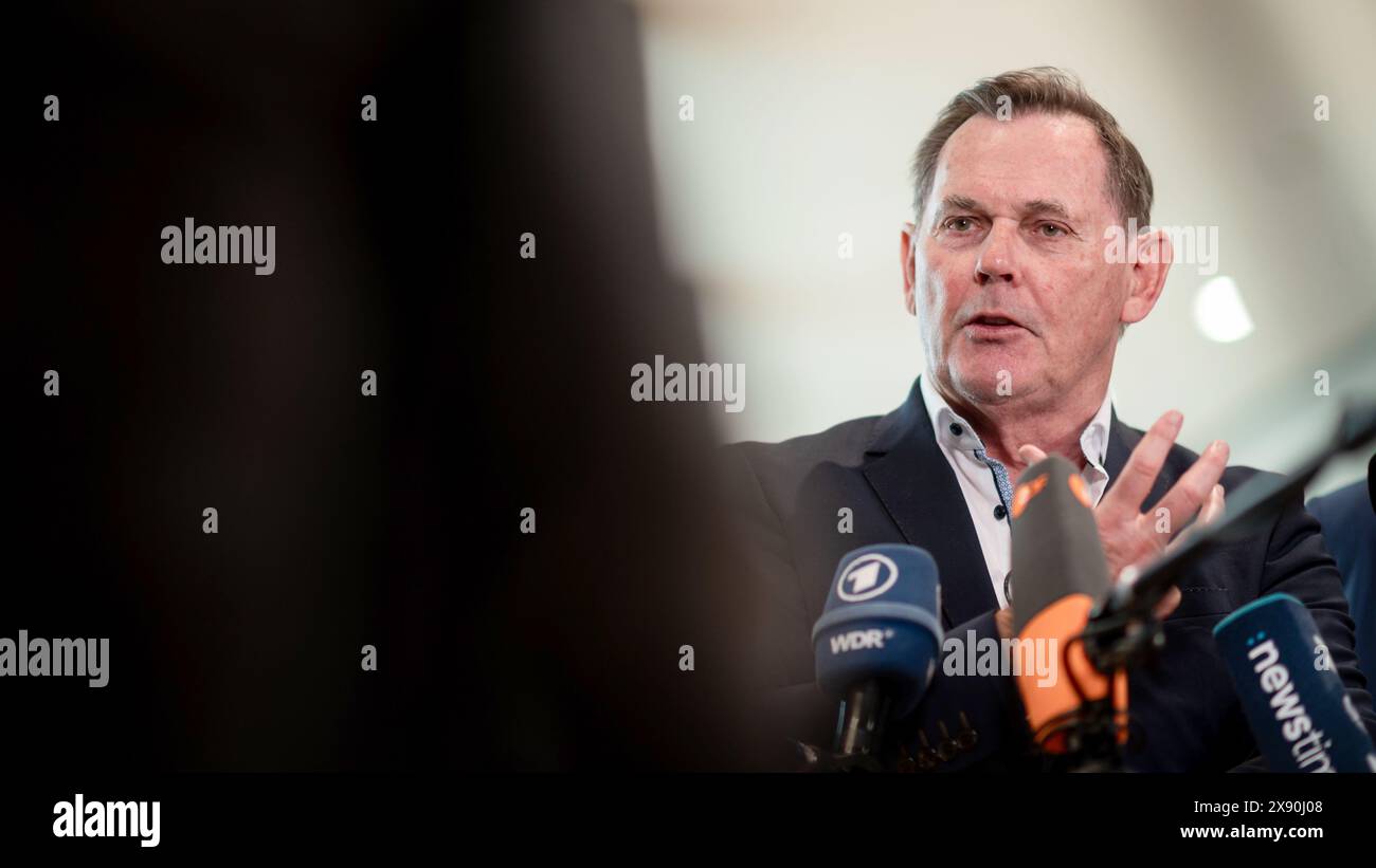 Essen, Germany. 28th May, 2024. Entrepreneur Bernd Beetz makes a press ...