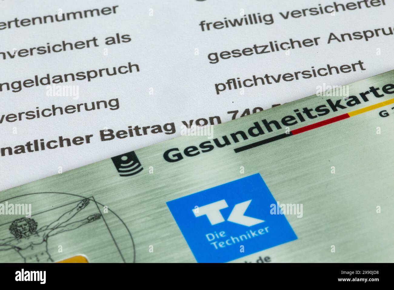 Symbol image of health insurance (Germany): Close-up of a health ...