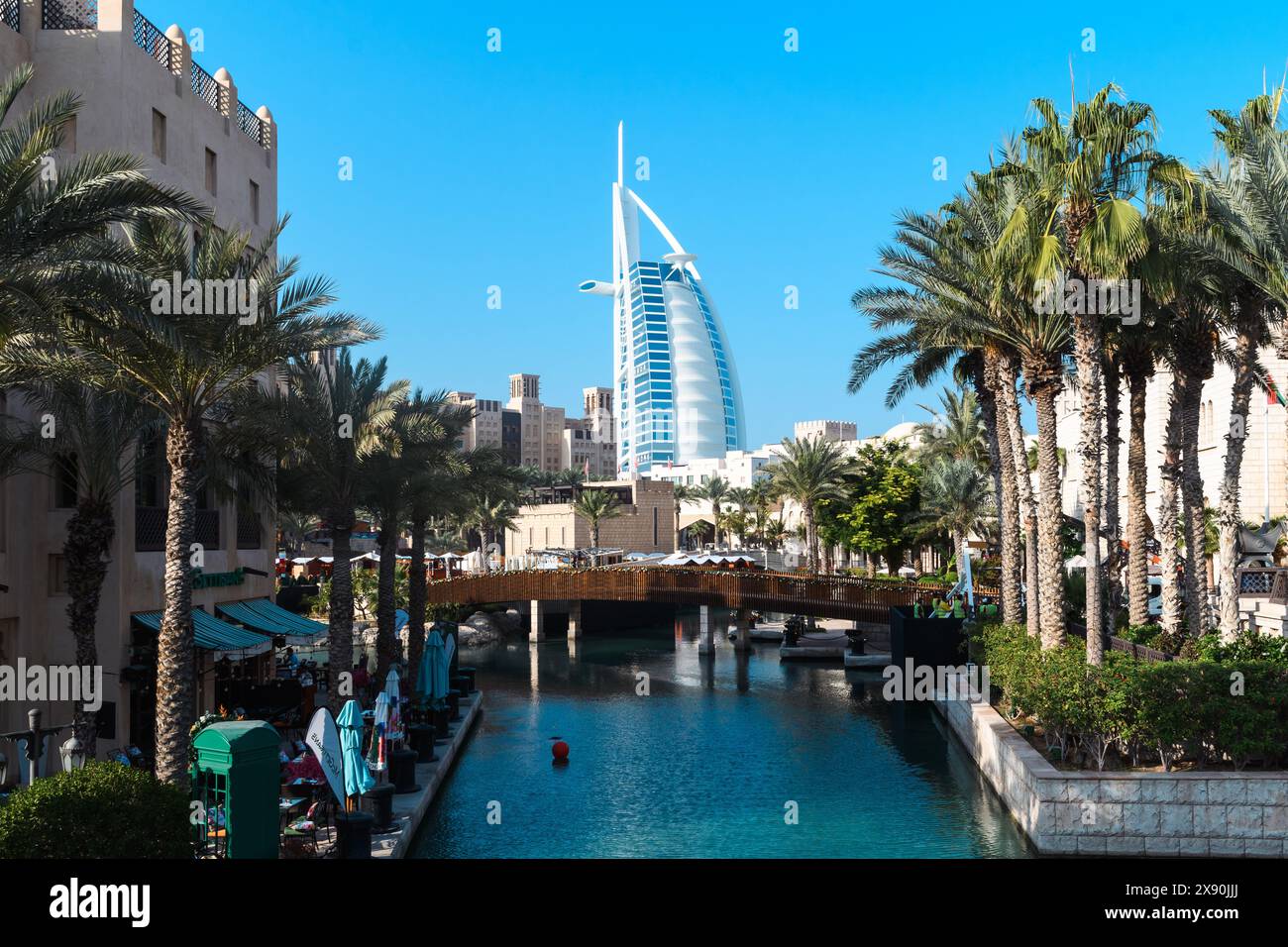 Dubai, UAE - January 6, 2024: Amidst the bustling cityscape of Dubai, a ...