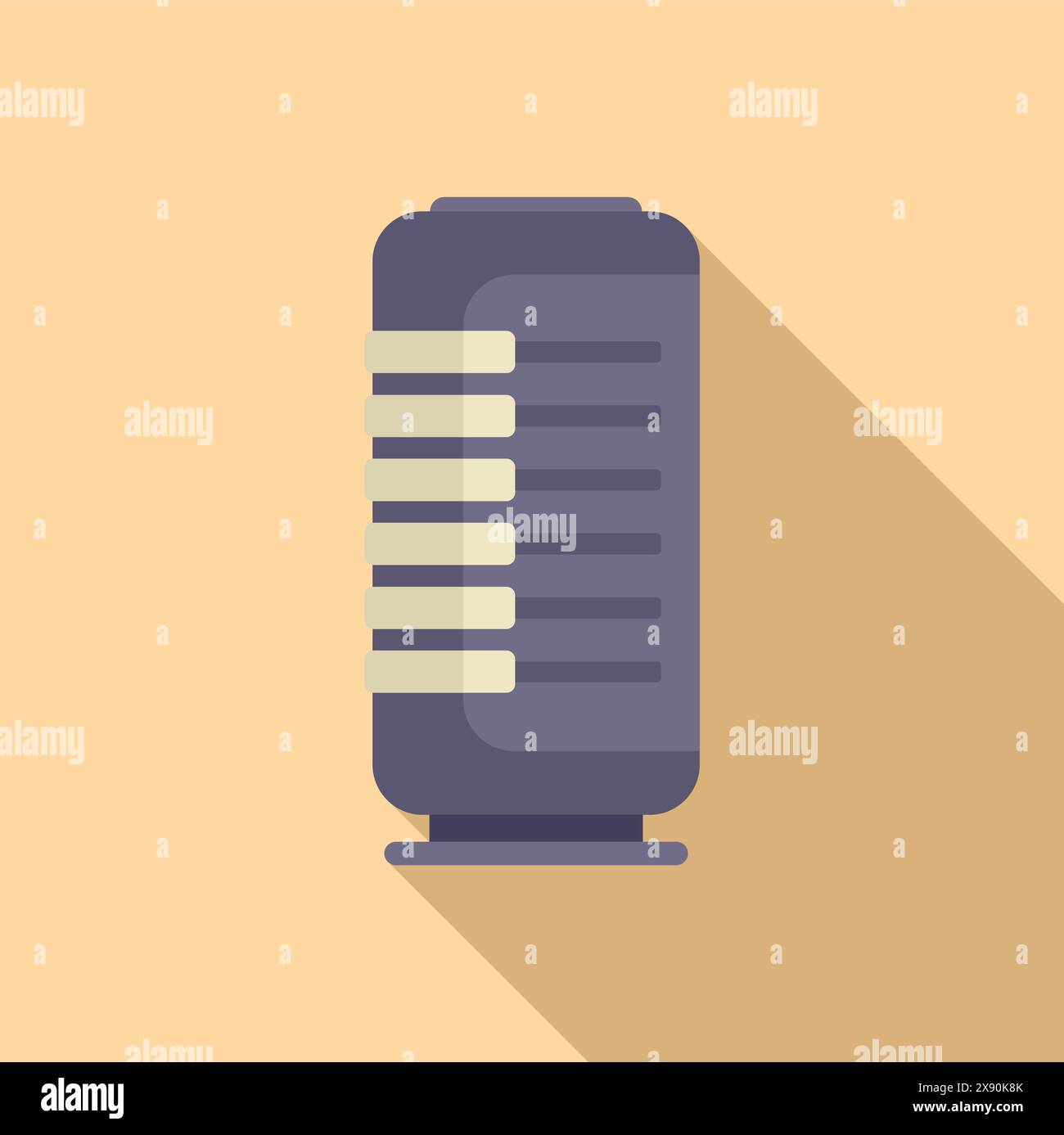 Simplified microphone icon with shadow, designed in the contemporary ...