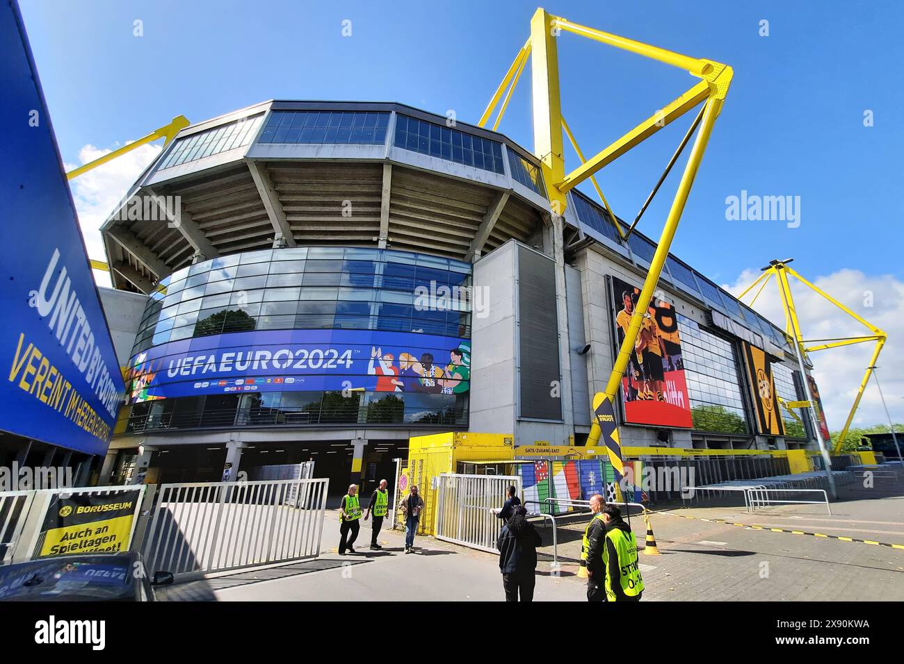 The Signal Iduna Park stadium (Westfalenstadion) in Dortmund is one of ...