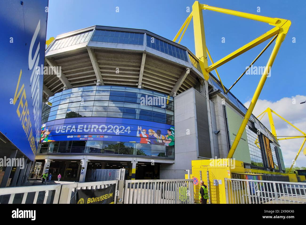 The Signal Iduna Park stadium (Westfalenstadion) in Dortmund is one of ...