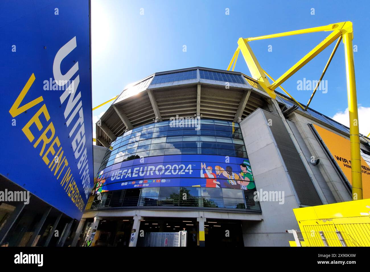 The Signal Iduna Park stadium (Westfalenstadion) in Dortmund is one of ...