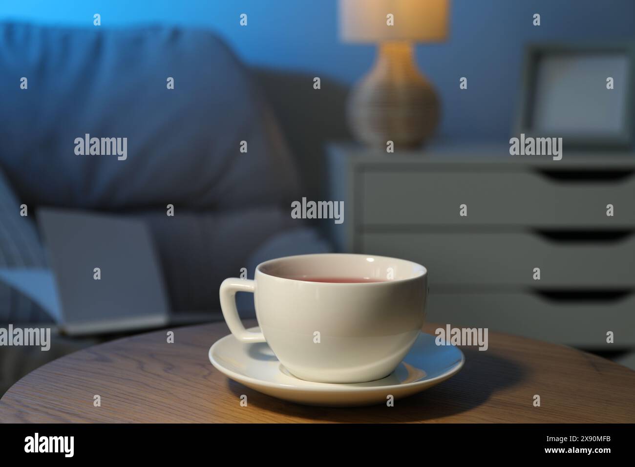 Night home tea hi-res stock photography and images - Alamy