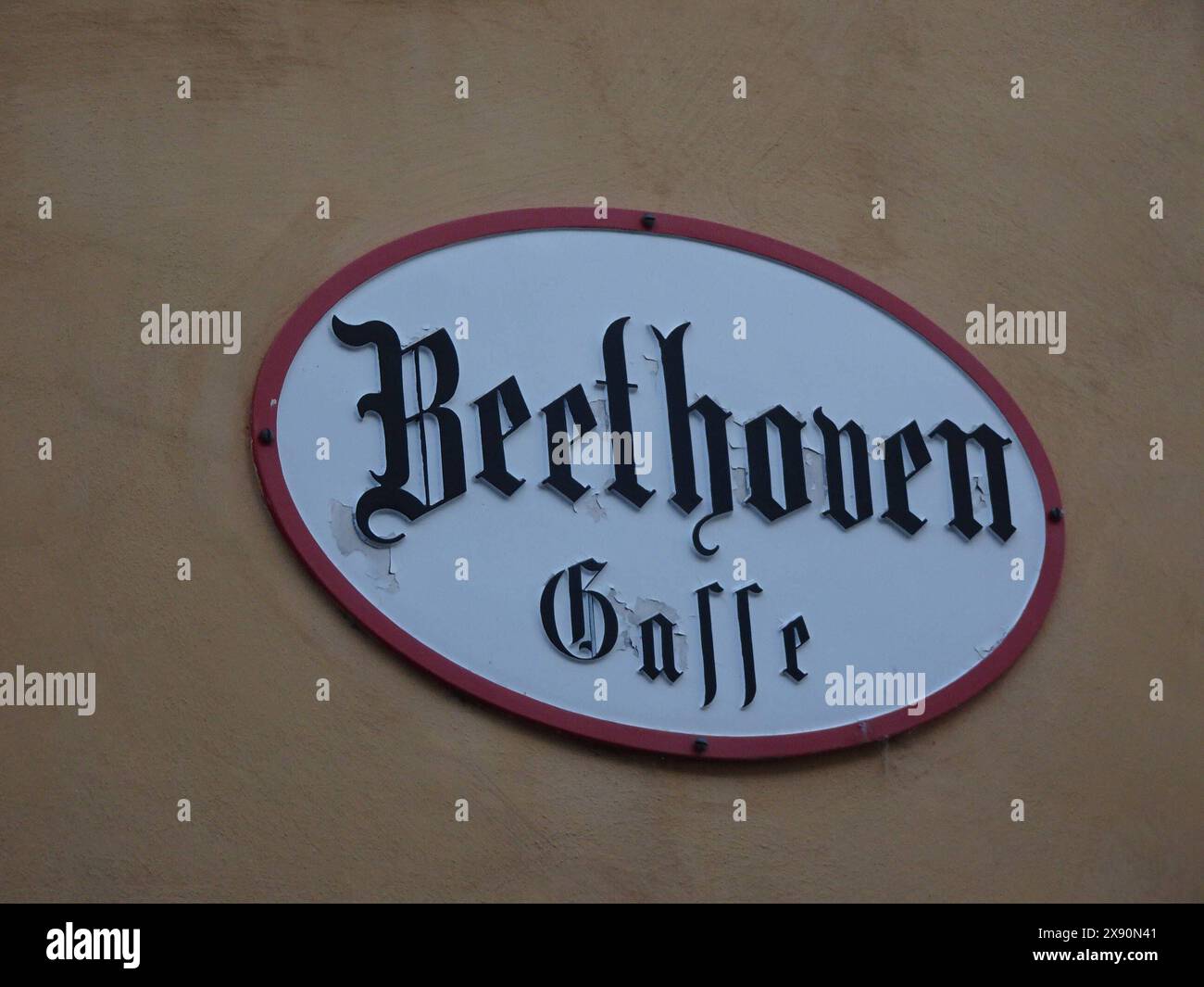 Ludwig van Beethoven, Beethoven Gasse, Straßenschild, Beethovenhaus ...