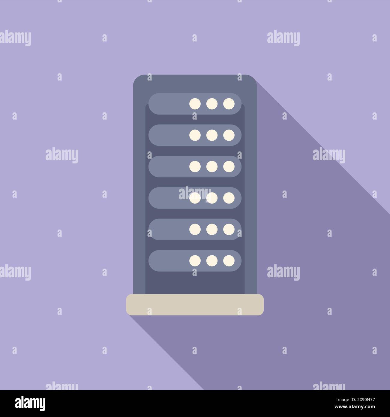Vector Graphic Of A Server Rack Icon With A Modern Flat Design Suitable For Web And Technology
