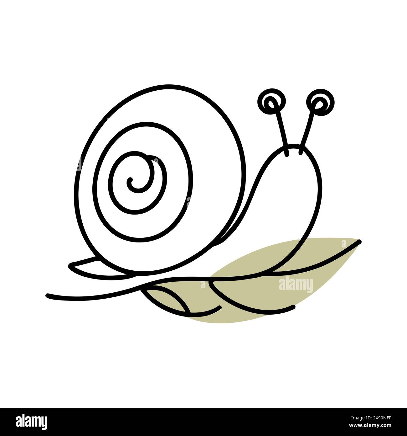 snail continuous one line drawing of isolated Stock Vector Image & Art ...