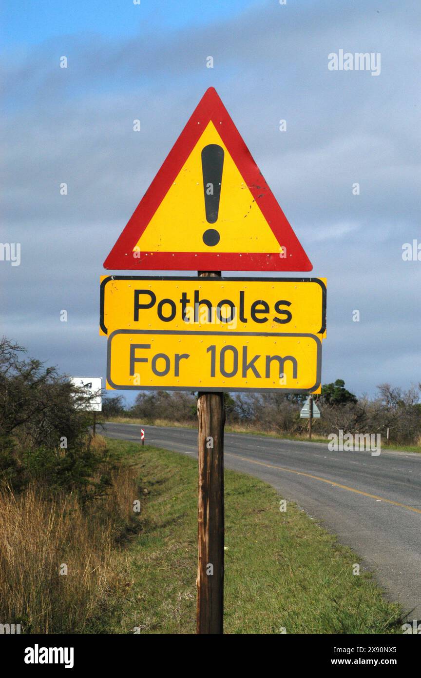 3 September 2004, South Africa, Eastern Cape - road signs alteting ...