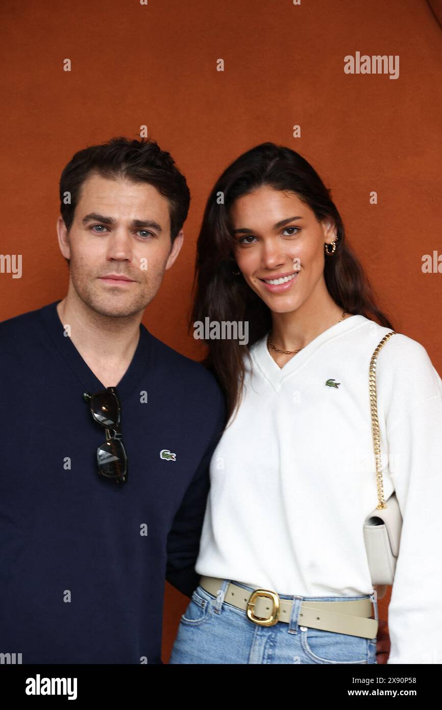 Paris, France. 28th May, 2024. Paul Wesley and Girlfriend Natalie ...
