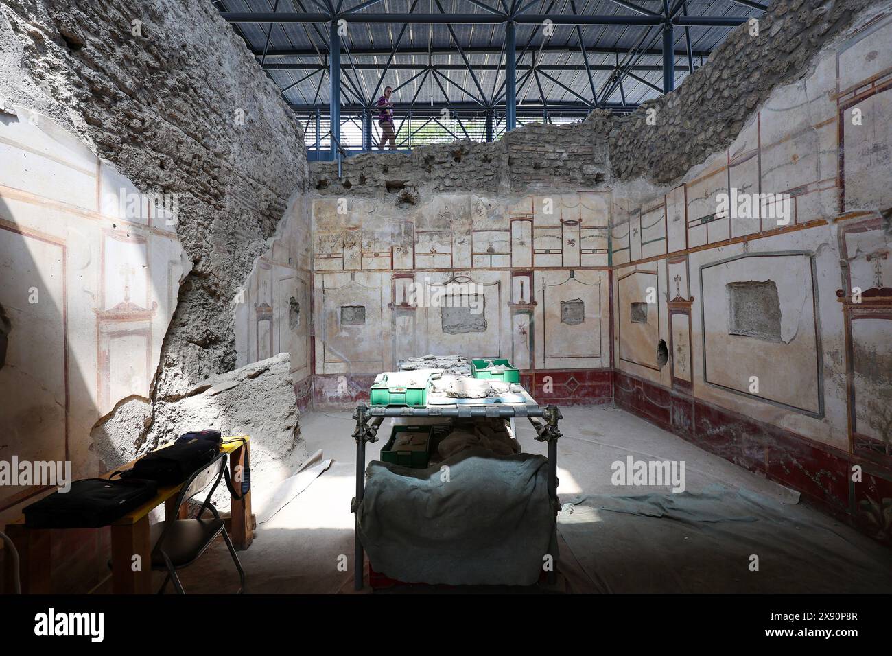 Pompeii, Italy, 28 May 2024. A room inside the Insula of the Chaste ...