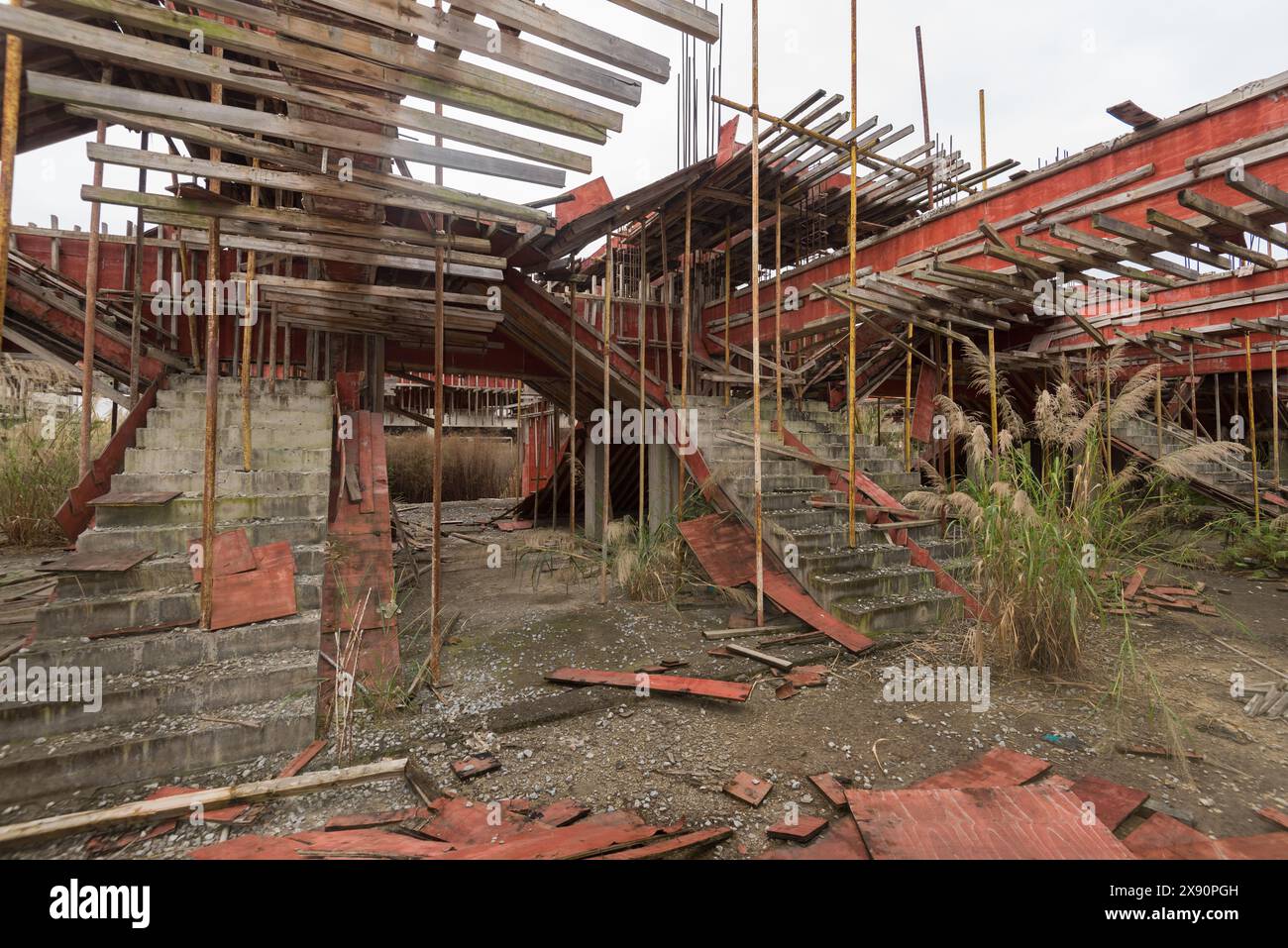 A construction site abandoned before completion Stock Photo - Alamy