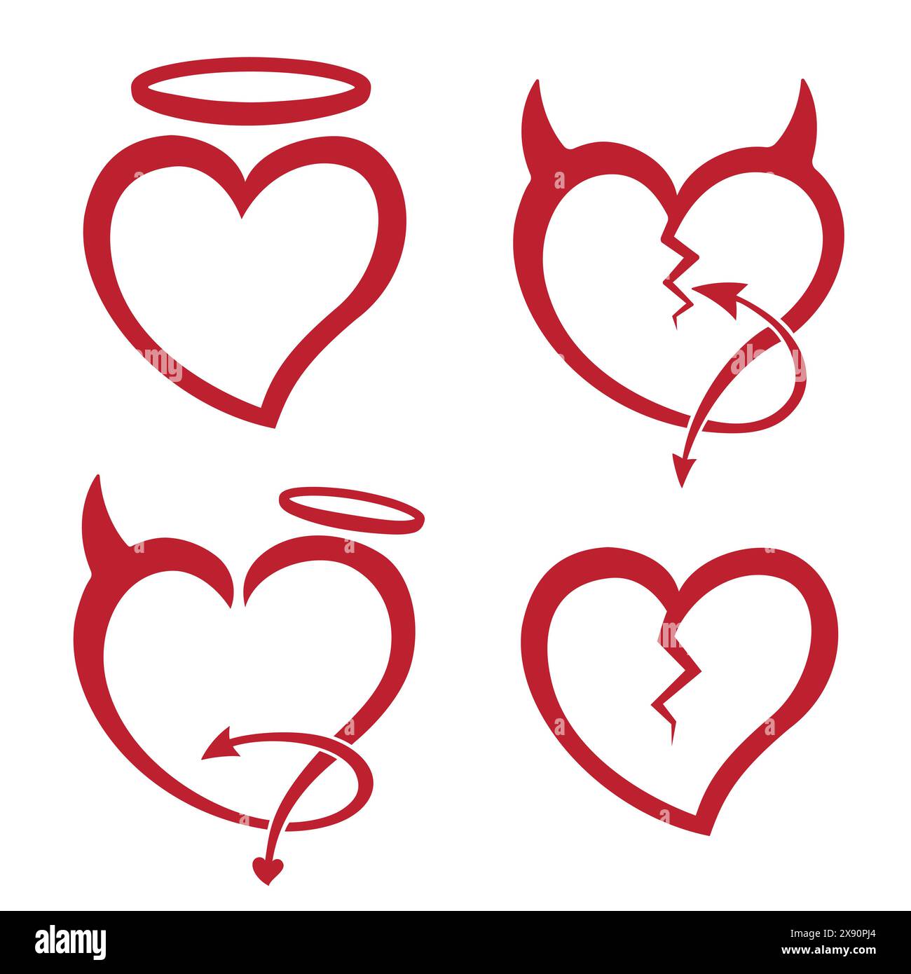 Devil's Heart, Angel's Heart, Broken Heart. Devil's and Angel's Heart ...