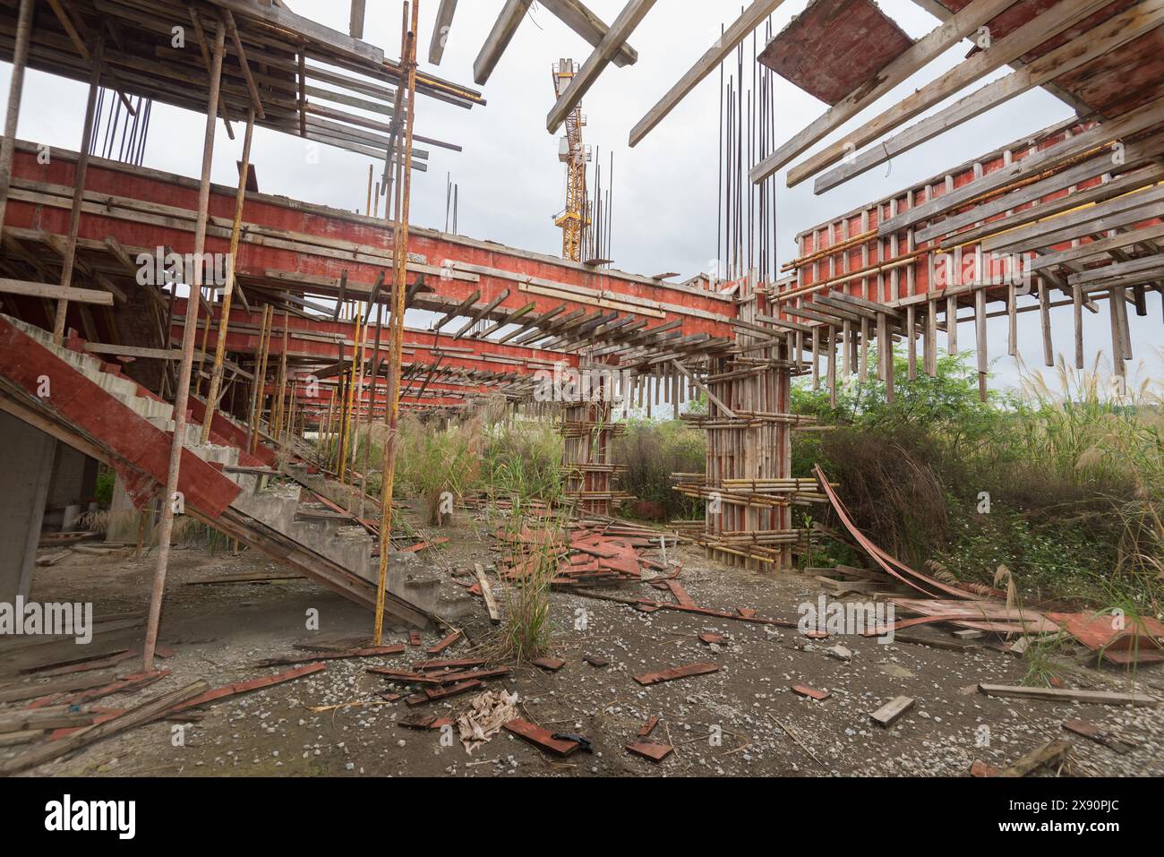 A construction site abandoned before completion Stock Photo - Alamy