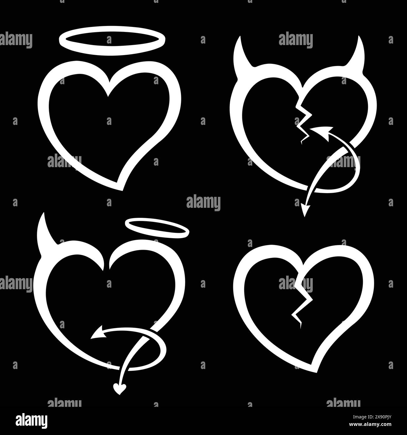 Devil's Heart, Angel's Heart, Broken Heart. Devil's and Angel's Heart ...