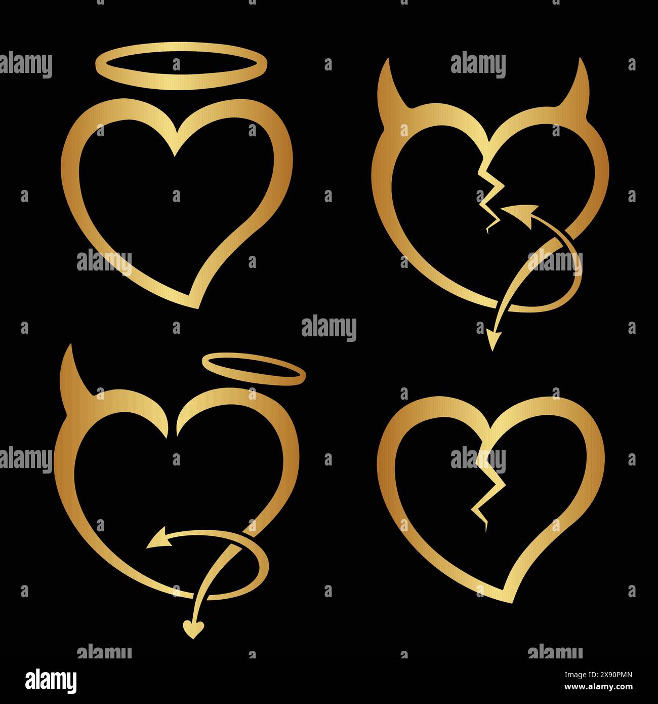 Devil's Heart, Angel's Heart, Broken Heart. Devil's and Angel's Heart ...