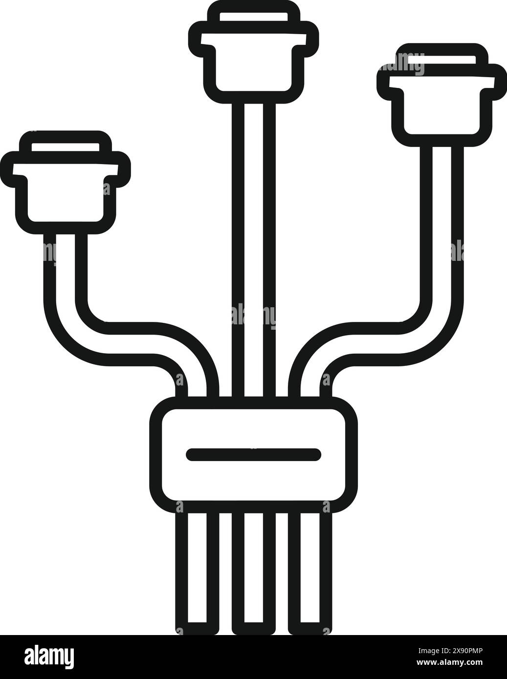 Minimalistic black and white vector electrical circuit icon design ...