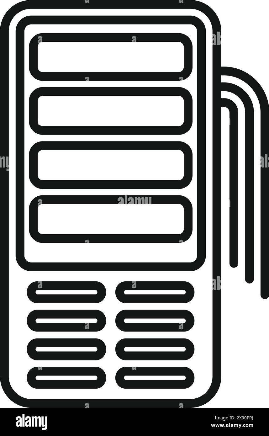 Vector illustration of a tall skyscraper line art, ideal for urban ...