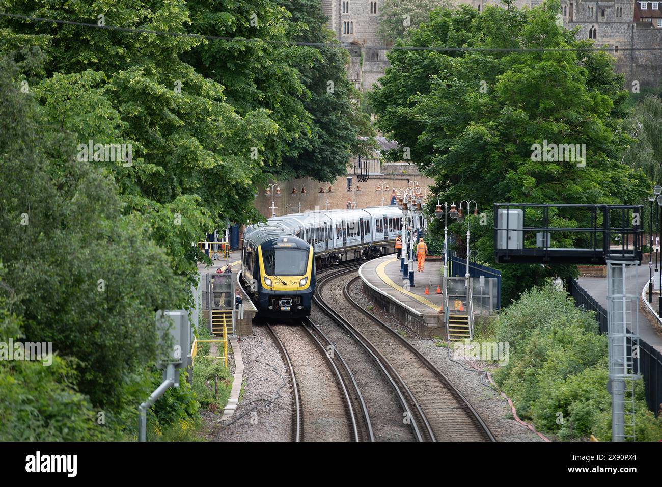 28th May, 2024. Views of Windsor Castle, as a South Western Railway ...