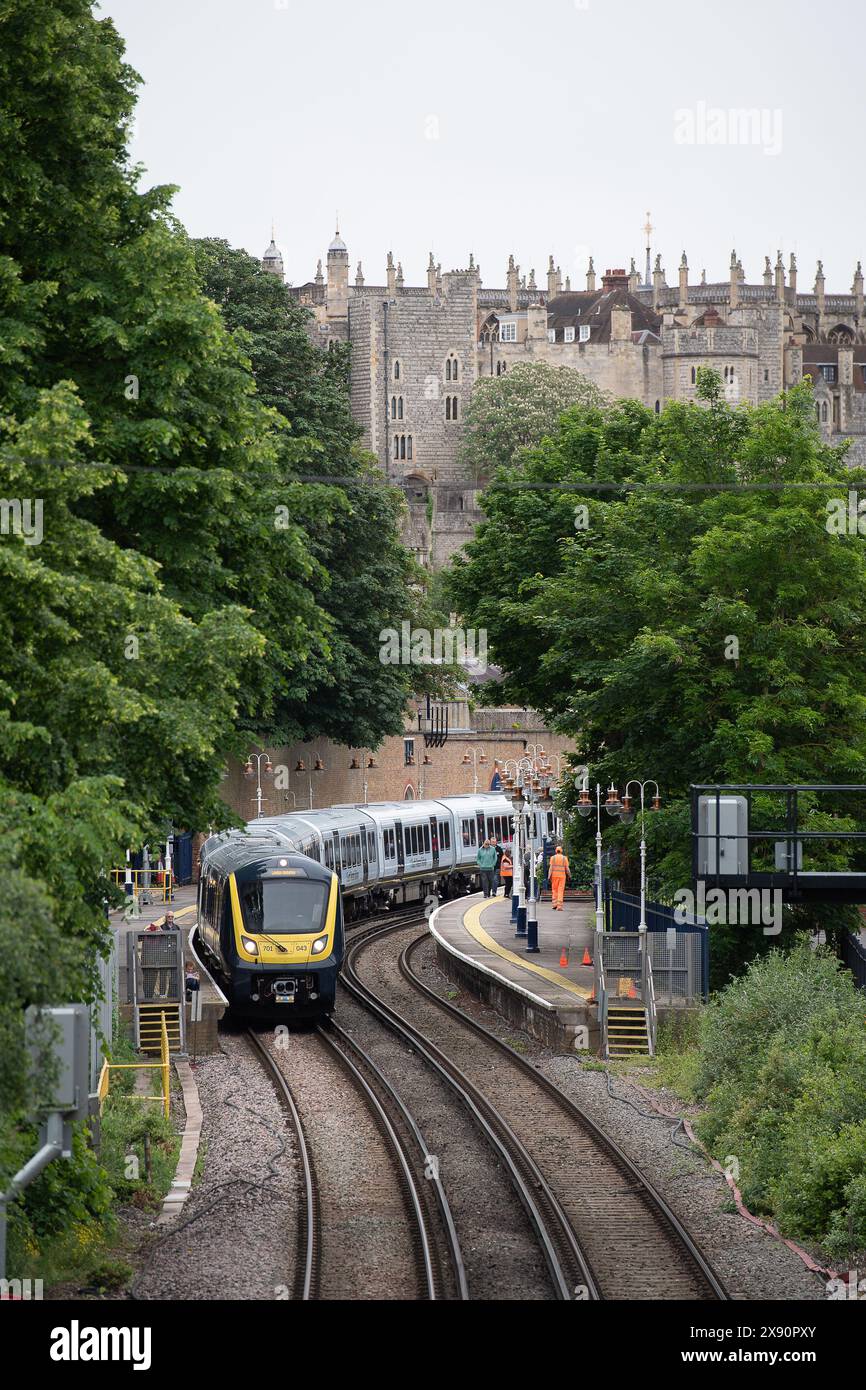 28th May, 2024. Views of Windsor Castle, as a South Western Railway ...