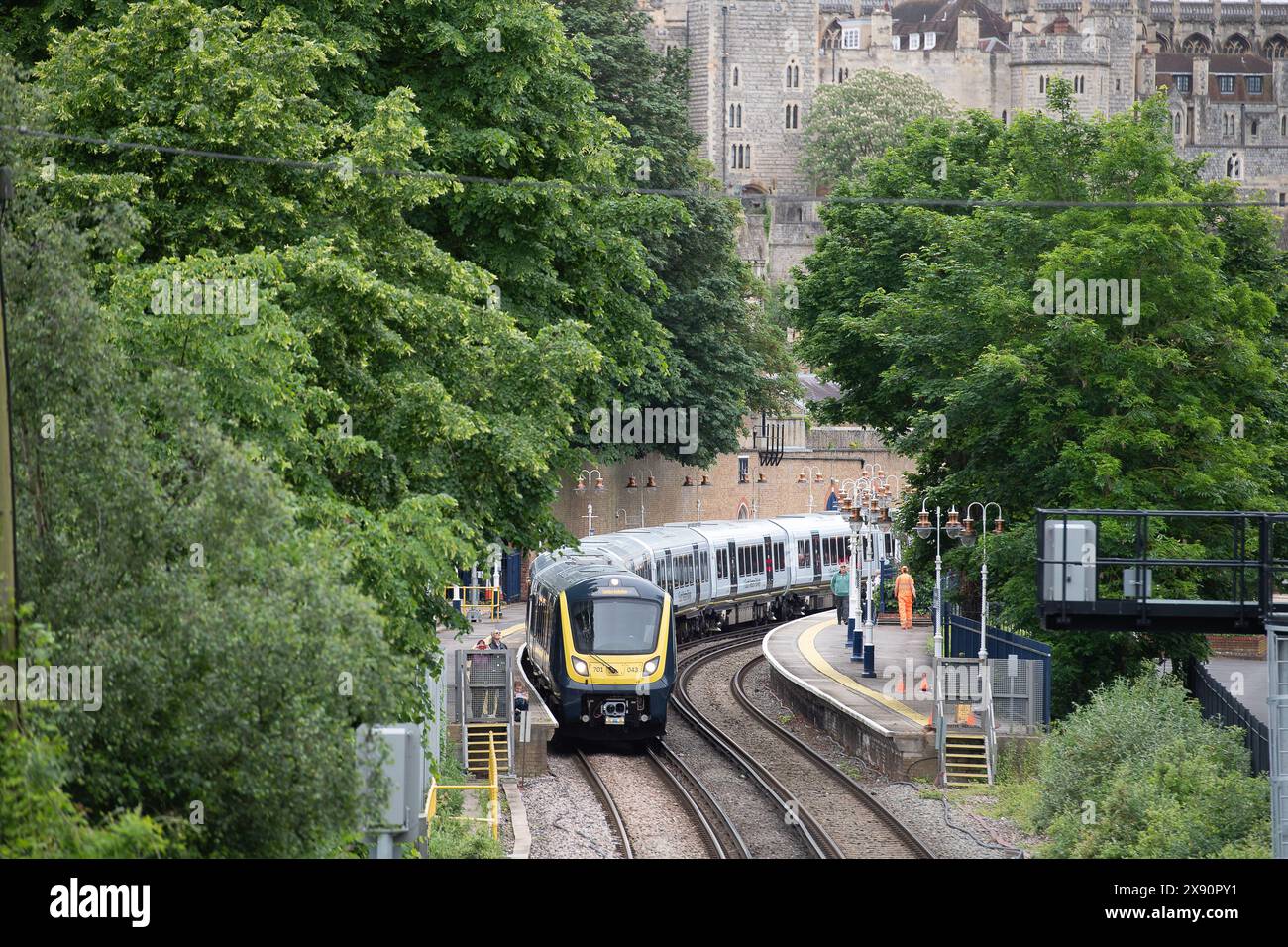 28th May, 2024. Views of Windsor Castle, as a South Western Railway ...
