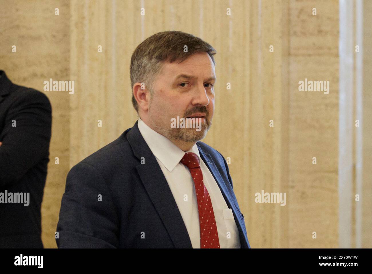 Health Minister Robin Swann in the Great Hall at Parliament Buildings ...