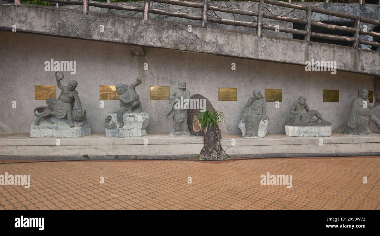 The 18 Immortals in The Chin Swee Caves Temple , a Chinese temple ...