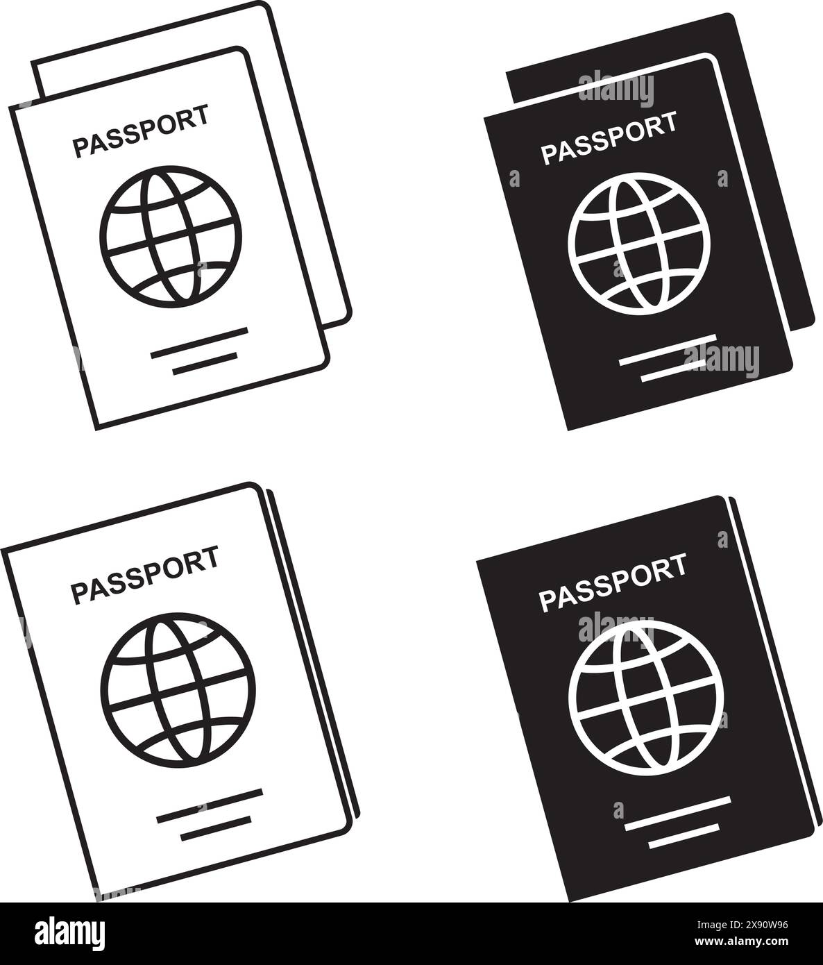 passport logo design vector illustration Stock Vector Image & Art - Alamy