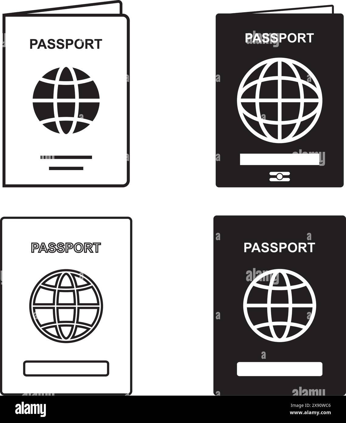 passport logo design vector illustration Stock Vector Image & Art - Alamy