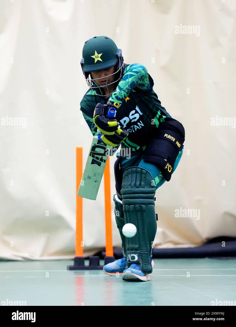 Pakistan's Ayesha Zafar during a nets session at The Cloud County ...