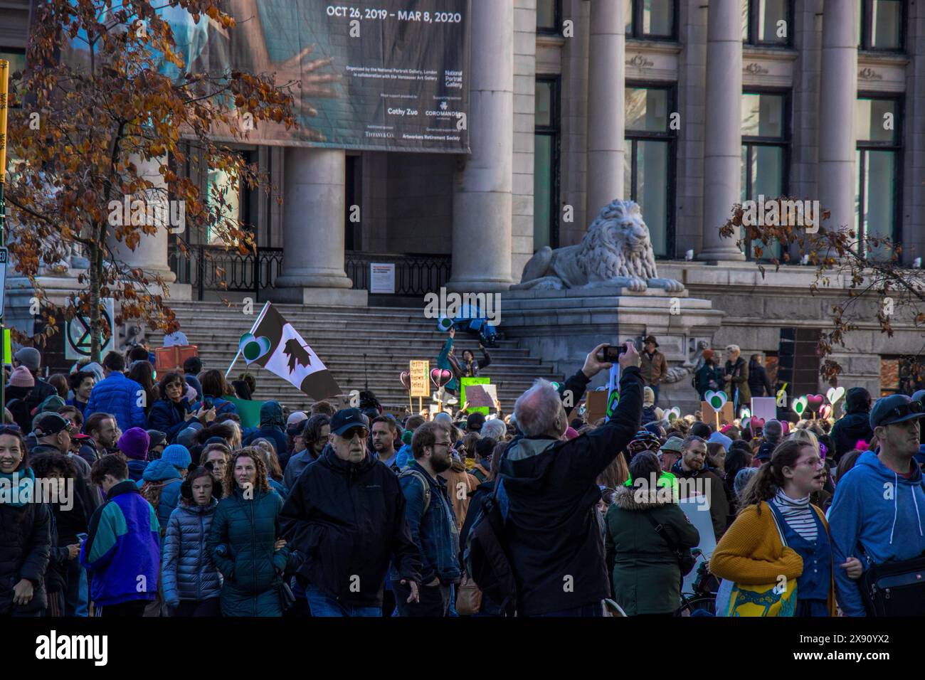 Vancouver, Canada - October 25,2019: Climate Strike in front of ...