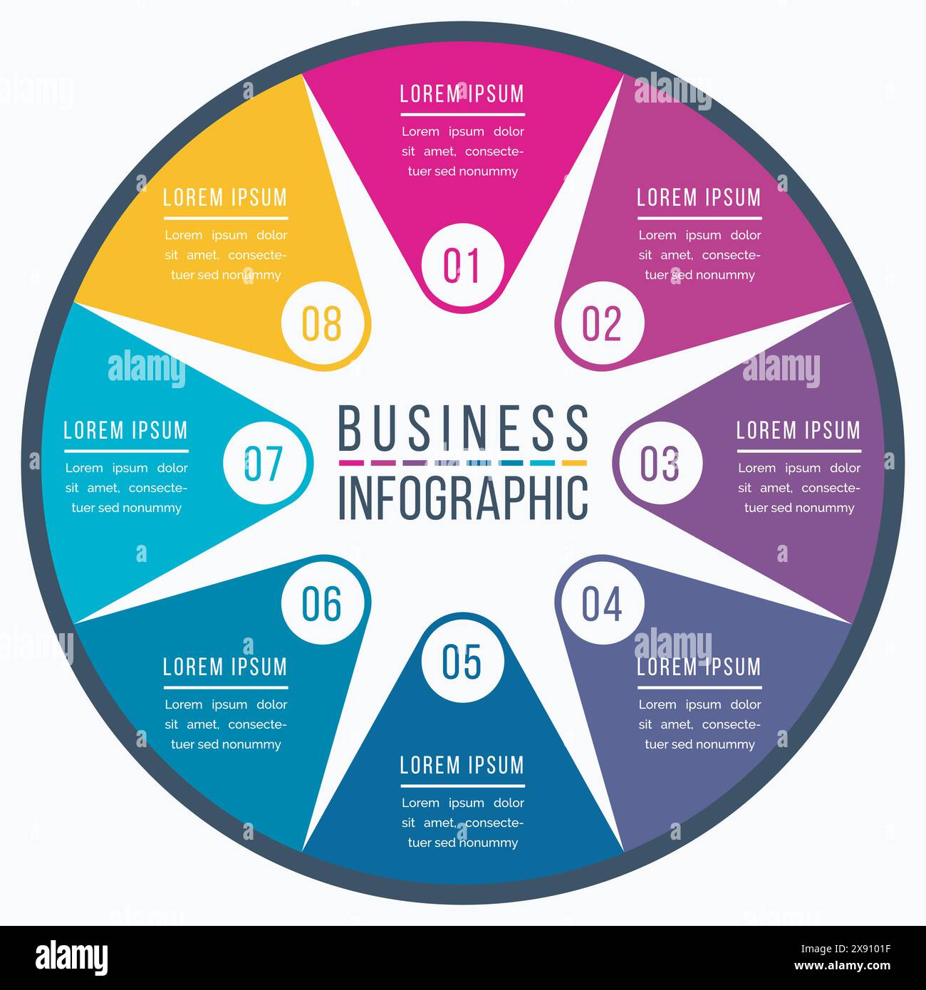 Infographic business design 8 steps, objects, elements or options ...