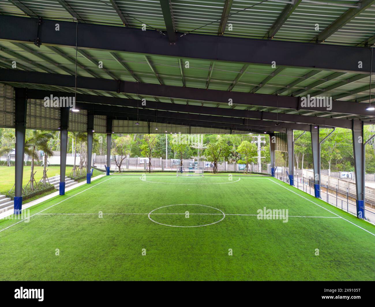 Phuket, Thailand - February 16, 2024: View of the football pitch at ...