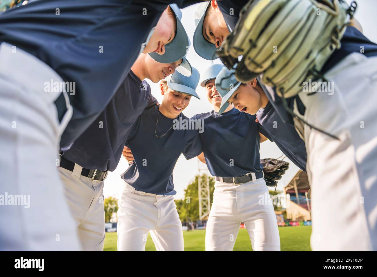 Baseball team having fun together for the victory Stock Photo - Alamy