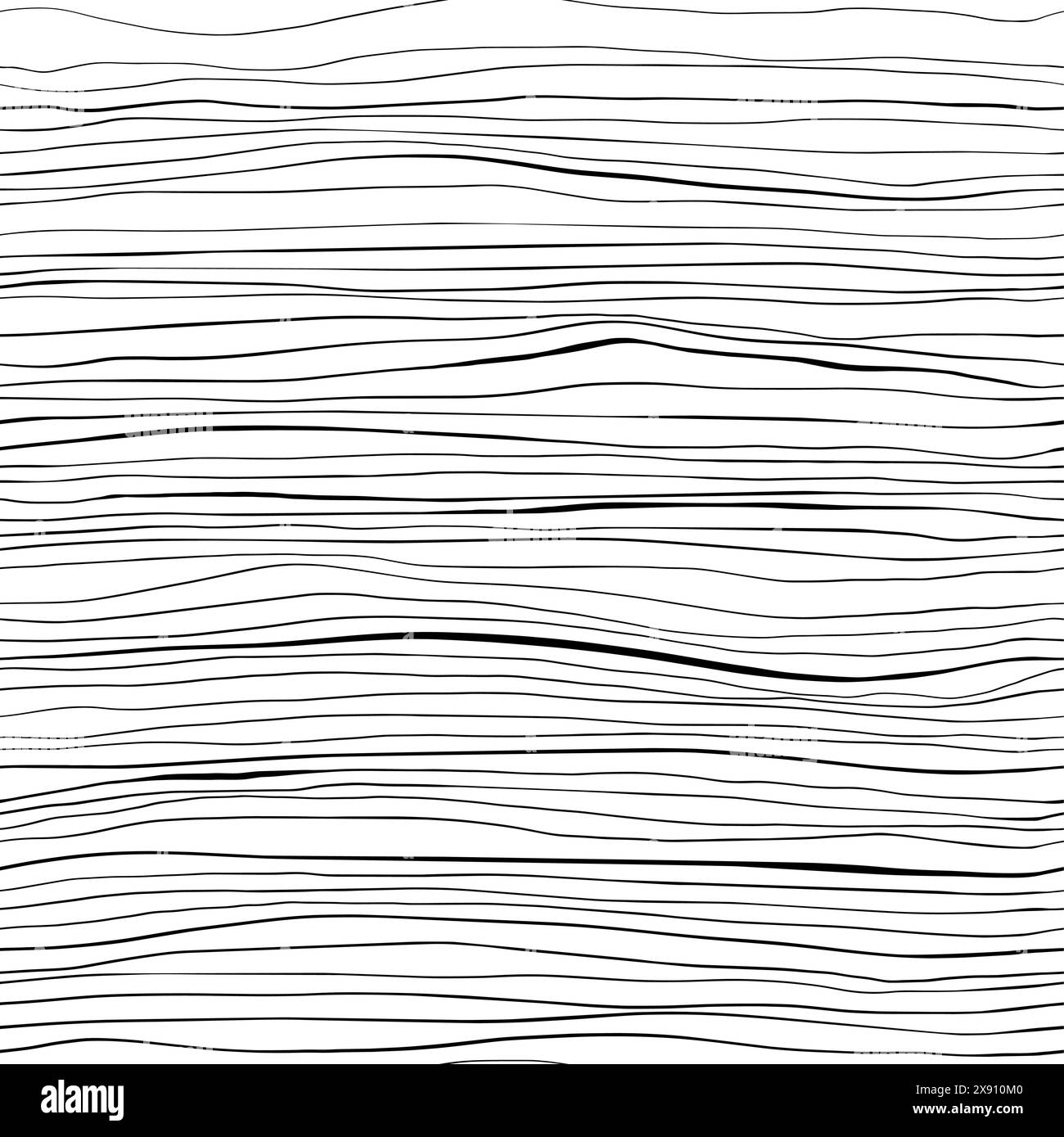 Line Art Drawing of Wood Texture, Black Horizontal Lines on White ...