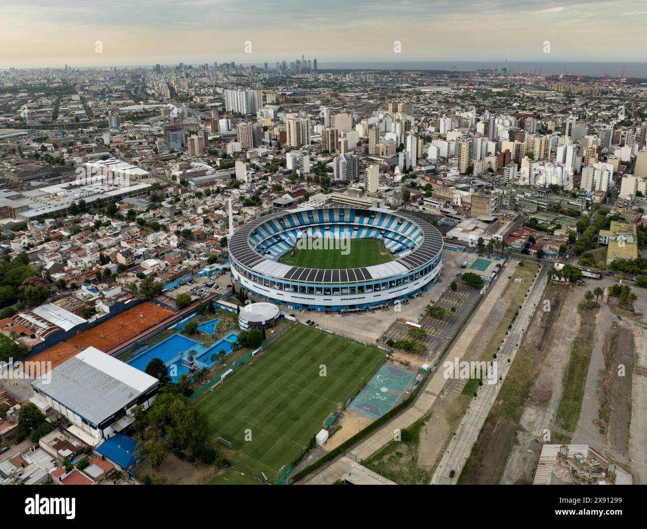 Aerial view of the Racing Club stadium. ("The Cylinder of Avellaneda ...