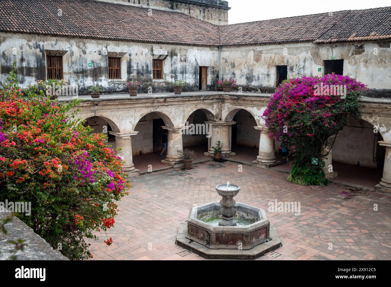 Cloister of the Convent of the Capuchins, Antigua, Guatemala Stock ...